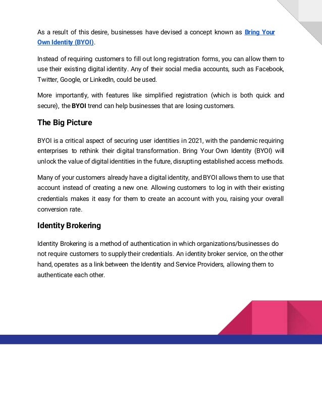 Future of bring your own identity | DOCX