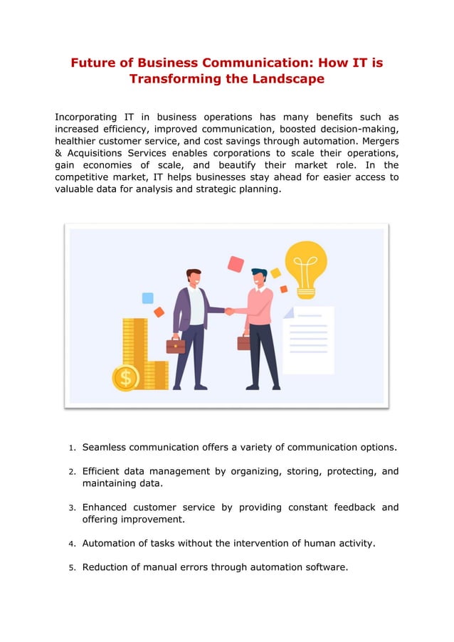 Future of Business Communication: How IT is Transforming the Landscape ...