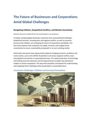 The Future of Businesses and Corporations Amid Global Challenges | PDF