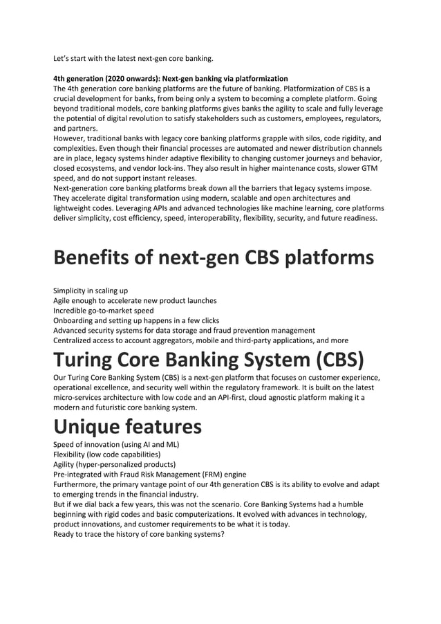 Future of Core Banking Systems-M2P Fintech | PDF