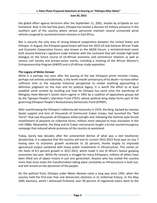 “Ethiopia After Meles: Future of democracy and Human Rights | PDF