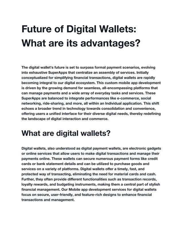Future of Digital Wallets_ What are its advantages.pdf