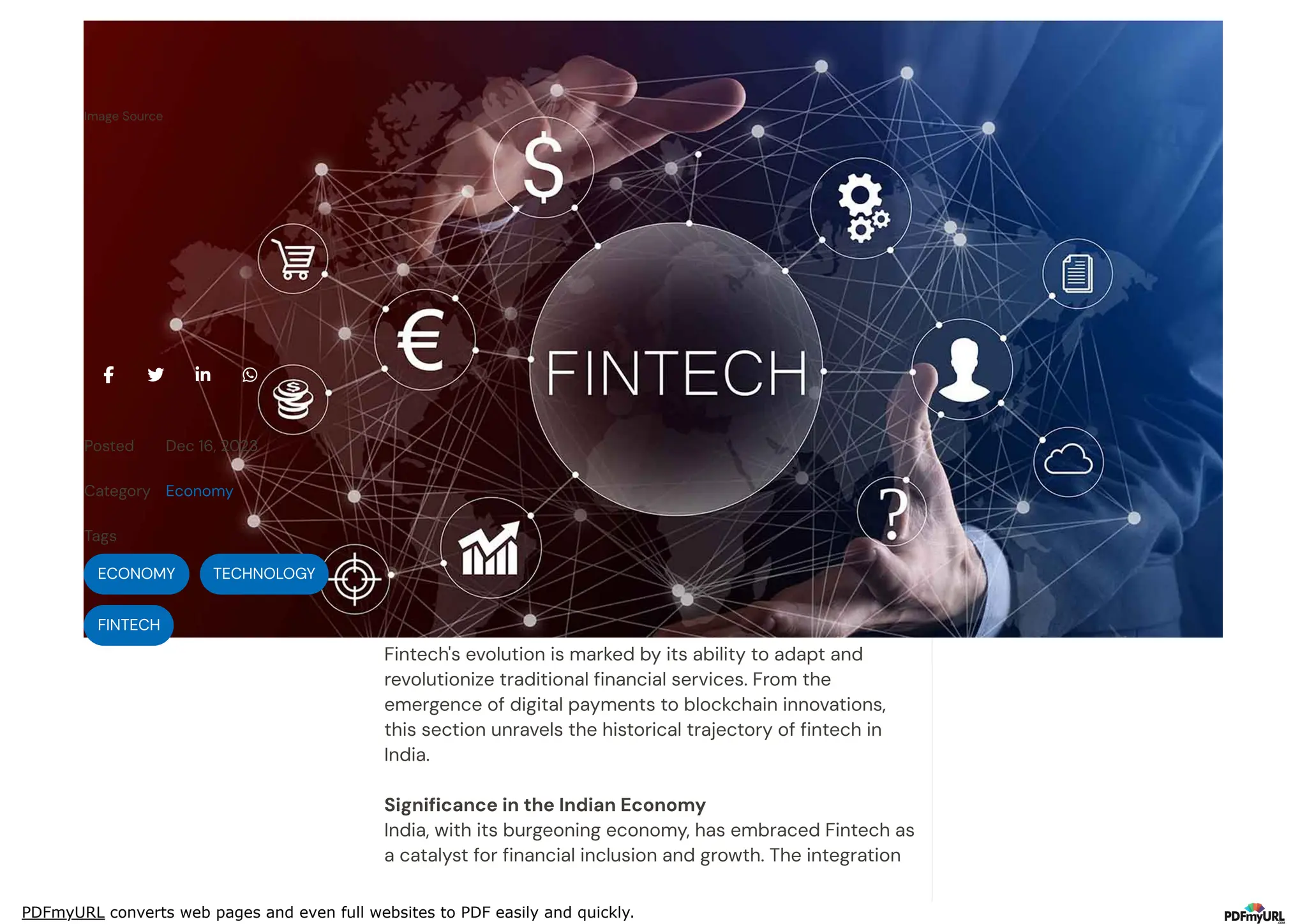 Future Of Fintech In India | Evolution Of Fintech In India | PDF