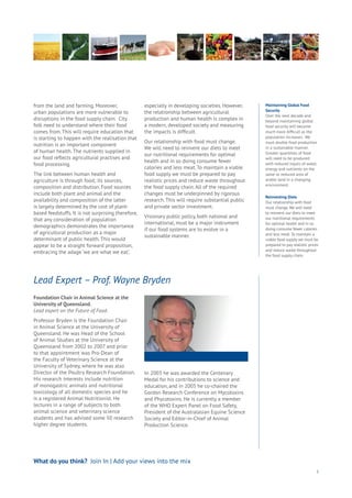 Future of food - An initial perspective by Prof. Wayne Bryden ...