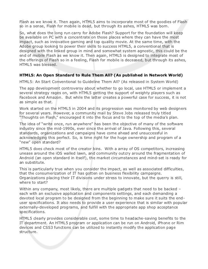 Future of html5 application development