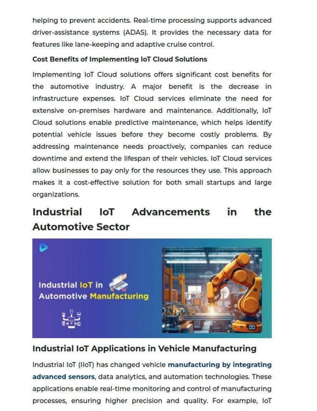 Future Of Iot In The Automotive Industry Connected Cars And Smart ...