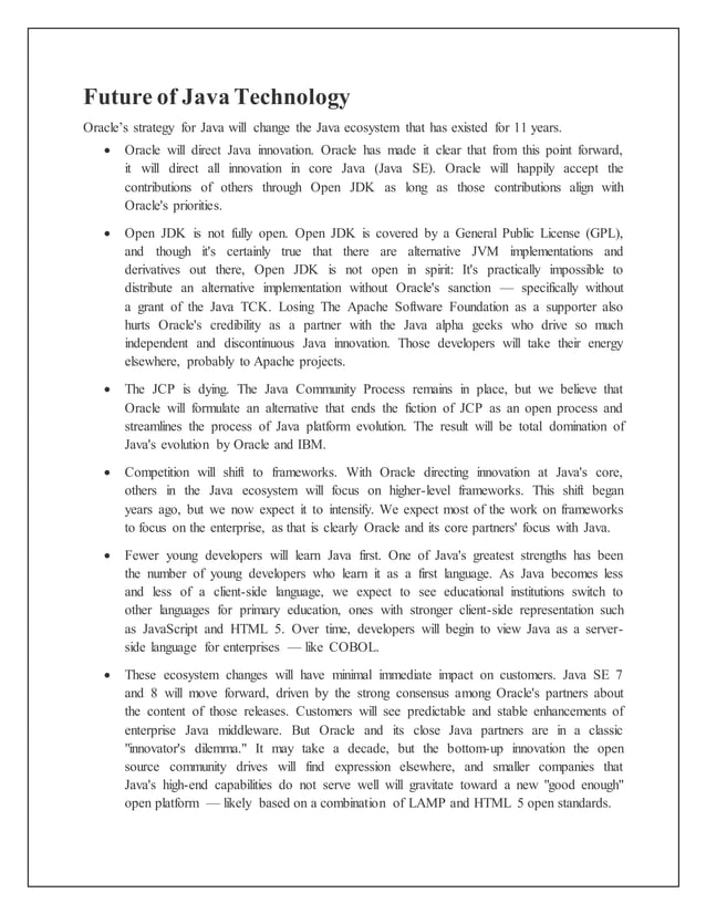Future of java technology | PDF