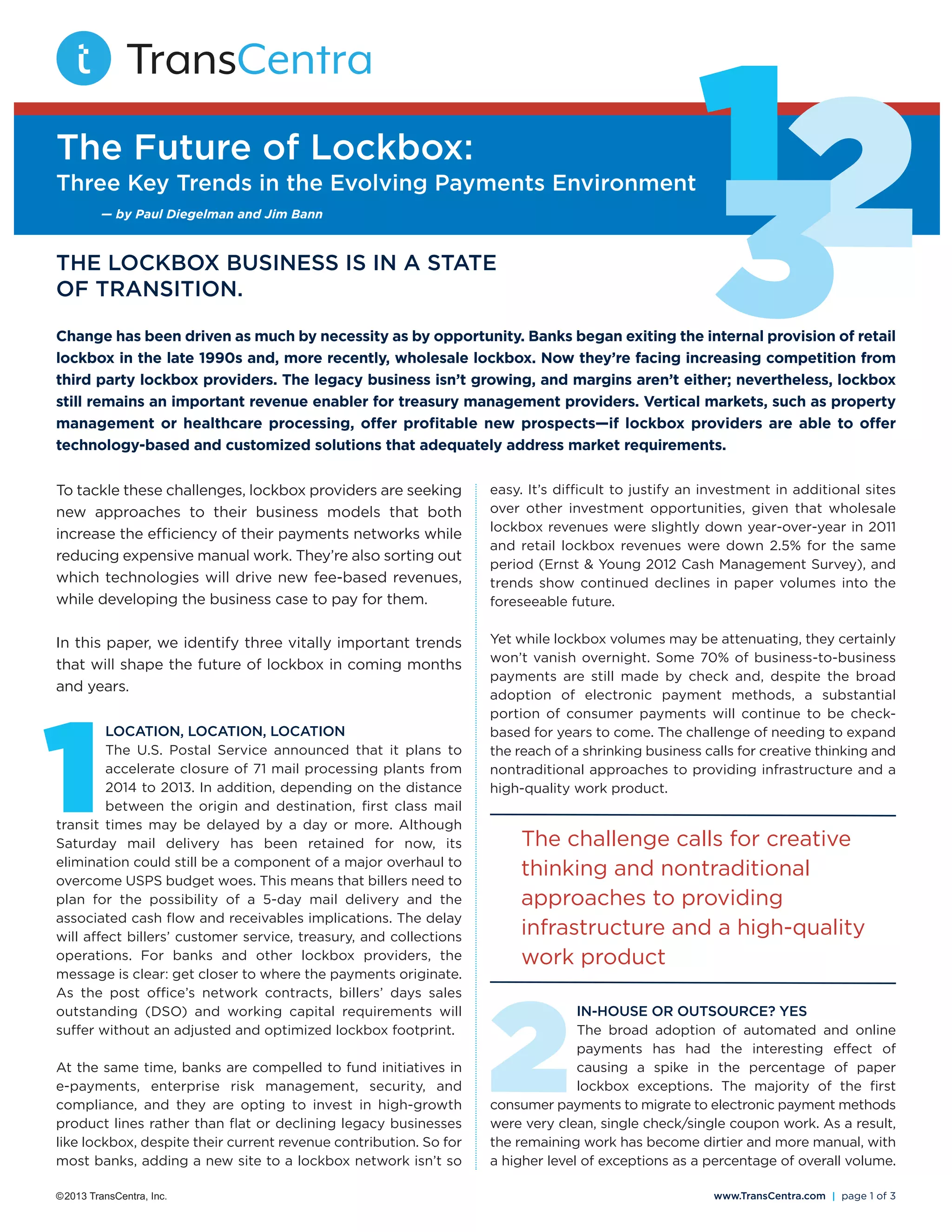 The Future of Lockbox | PDF