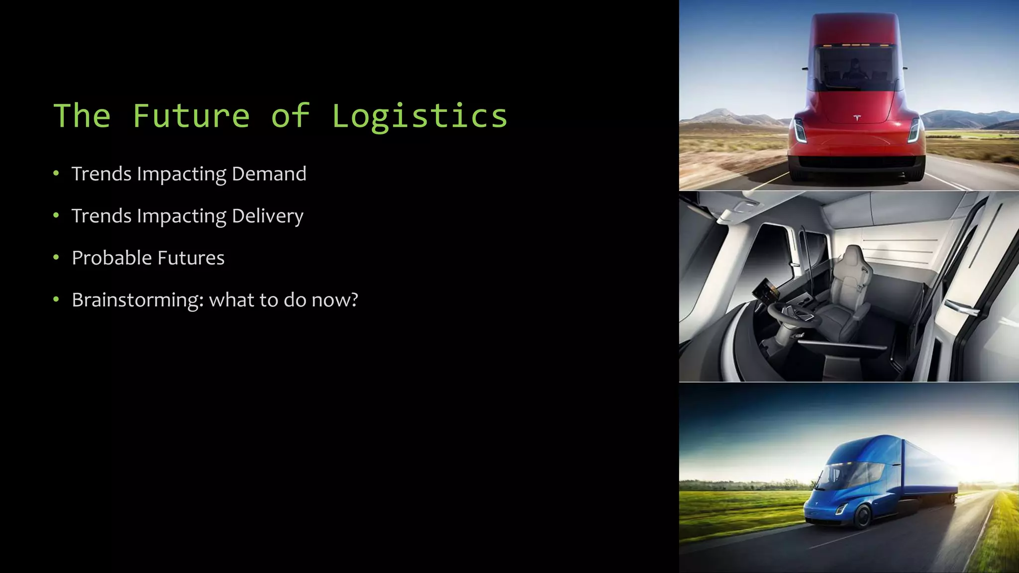 Future of Logistics: Discovery Working Session | PPT