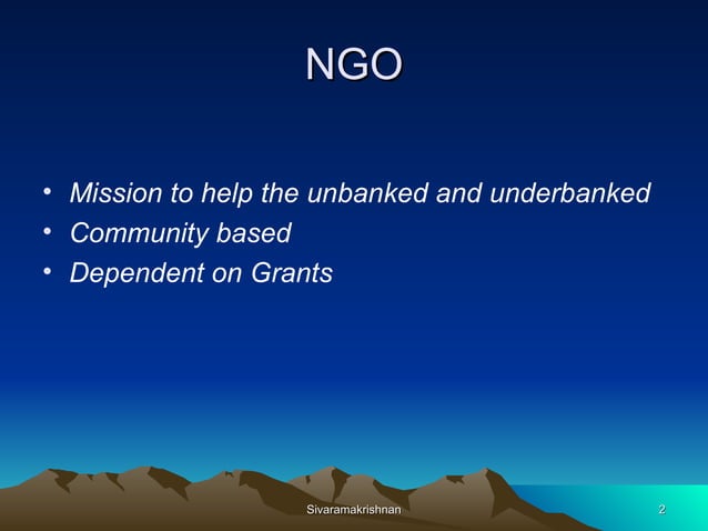 Future of Microfinance | PPT