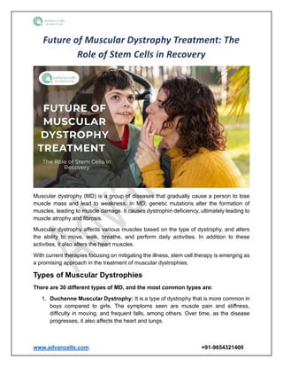 Muscular Dystrophy Treatment: The Role of Stem Cells in Recovery | PDF