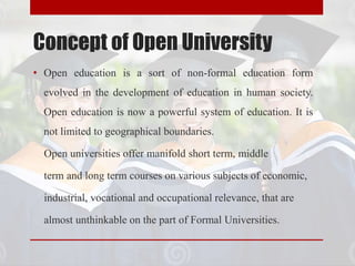 Future of open universities in west bengal | PPTX
