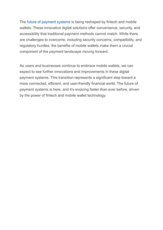 Future of Payment Systems_ Fintech and Mobile Wallets.pdf