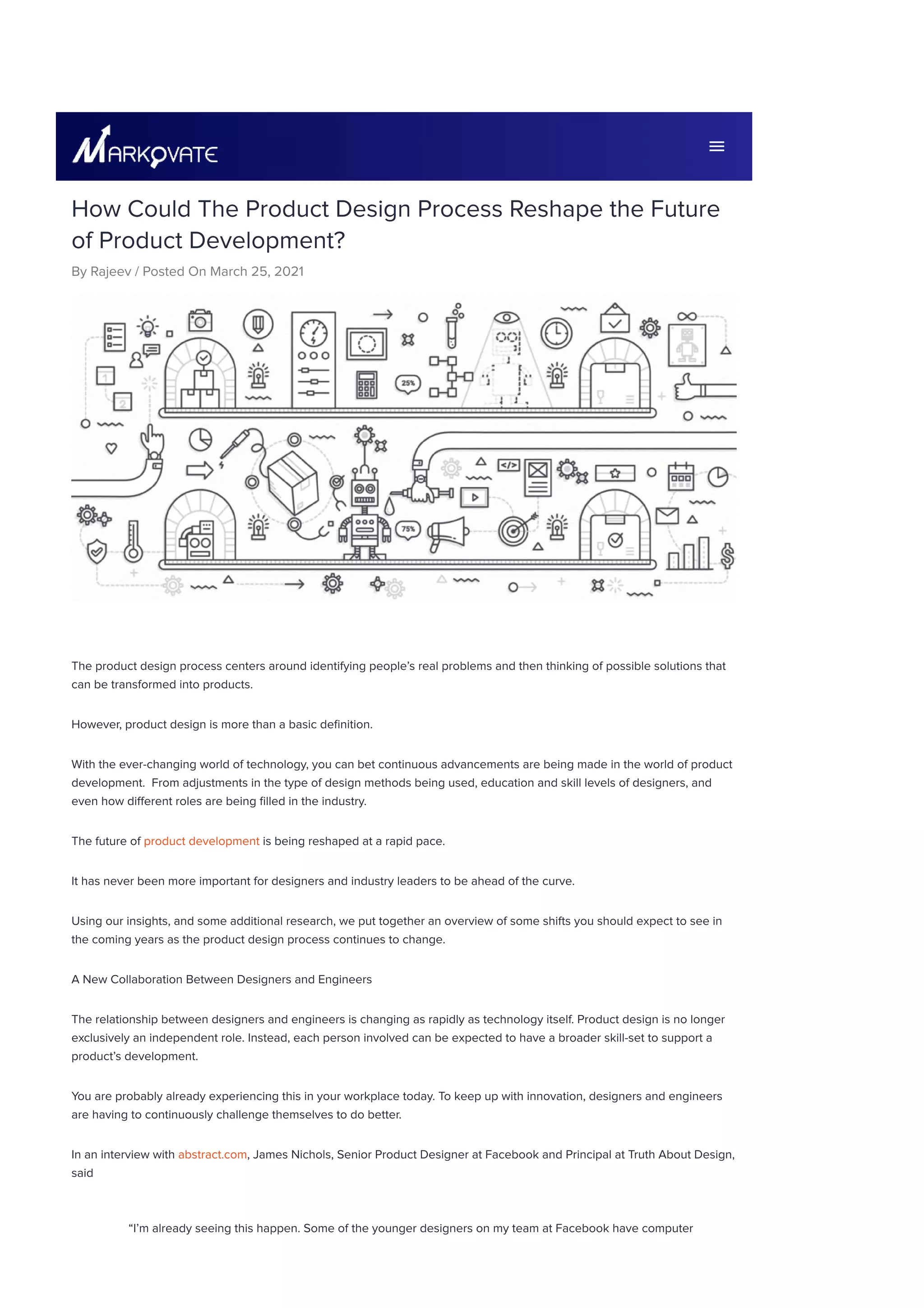 Future of product development markovate | PDF