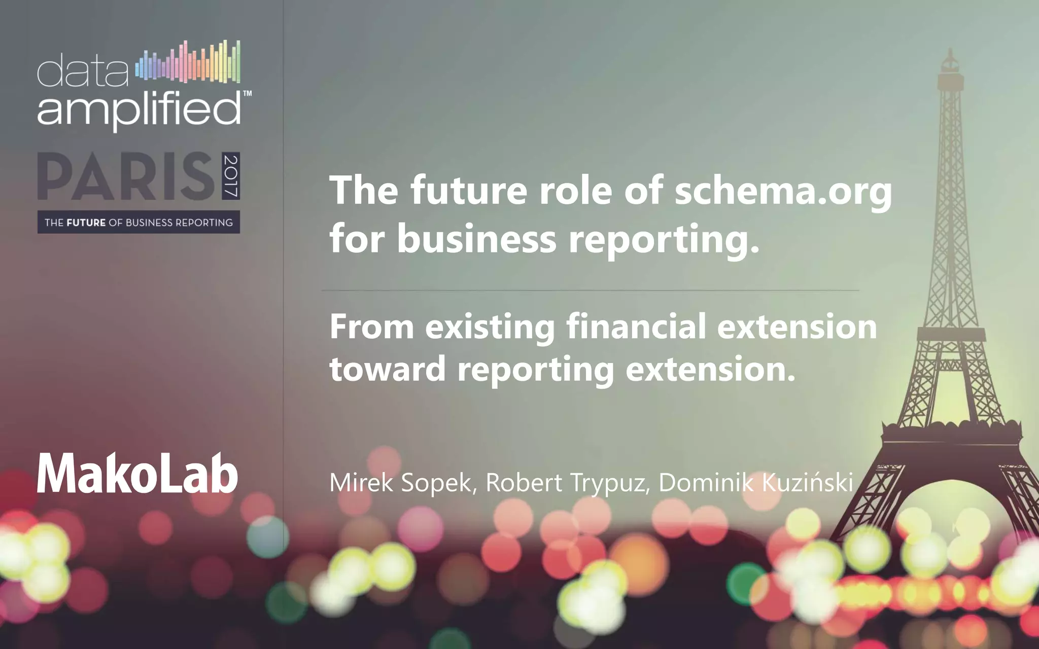 A possible future role of schema.org for business reporting | PPTX