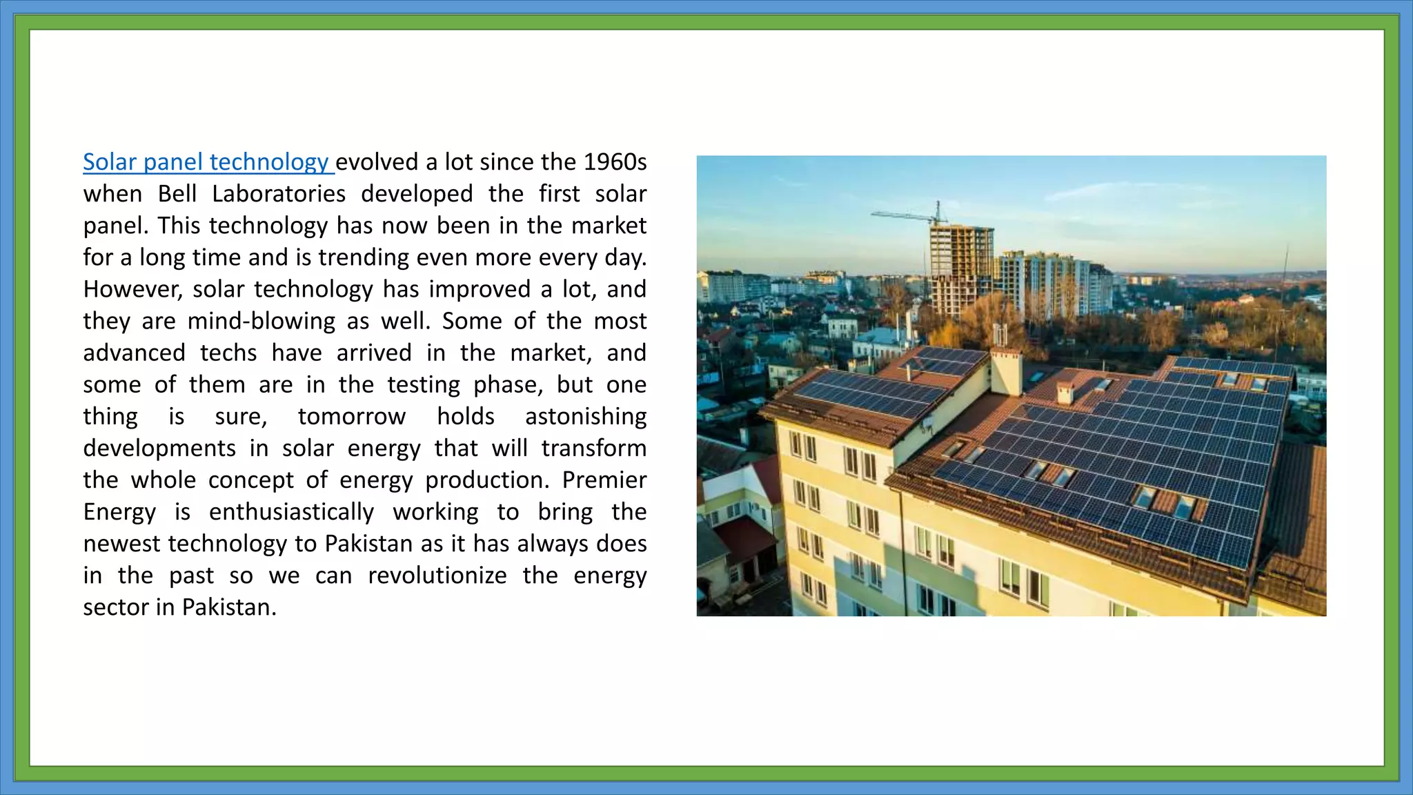 Future of Solar Technology - Solar Energy Facts | PPTX