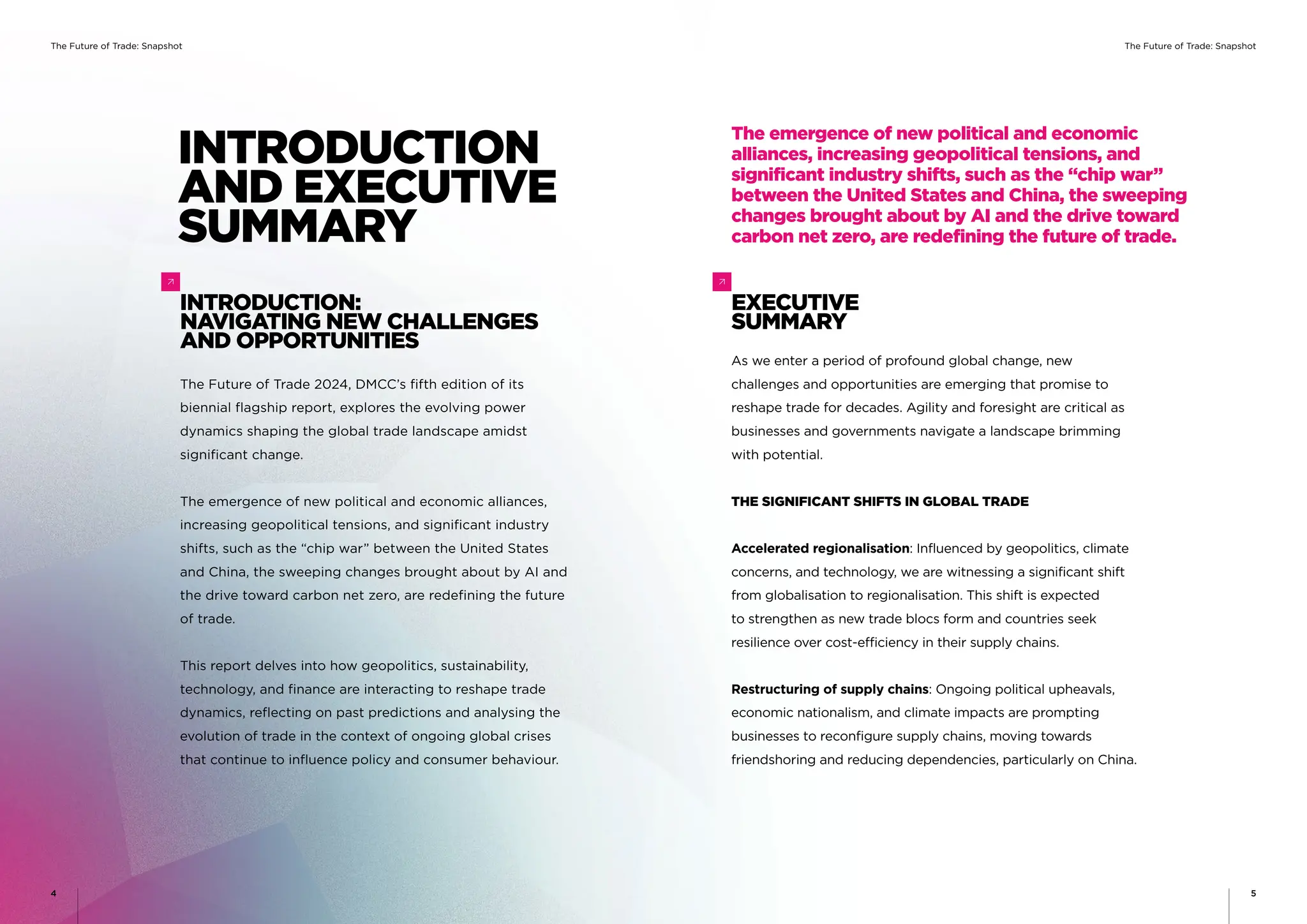 Future of Trade 2024 - Decoupled and Reconfigured - Snapshot Report | PDF