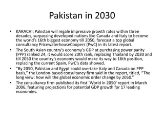Future of transportation and pakistan in 2030 | PPTX