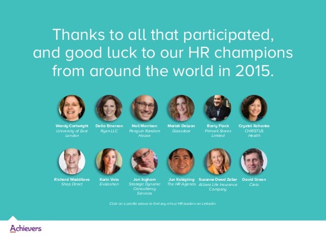 HR's Top Priorities in 2015 - Insights from global HR executives HR's Top Priorities in 2015 - Insights from global HR executives