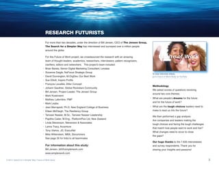Future of Work: 2015-2020: Unleashing You. Making the Future Work. Now ...