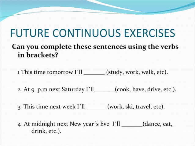 Future perfect and future continuous | PPT