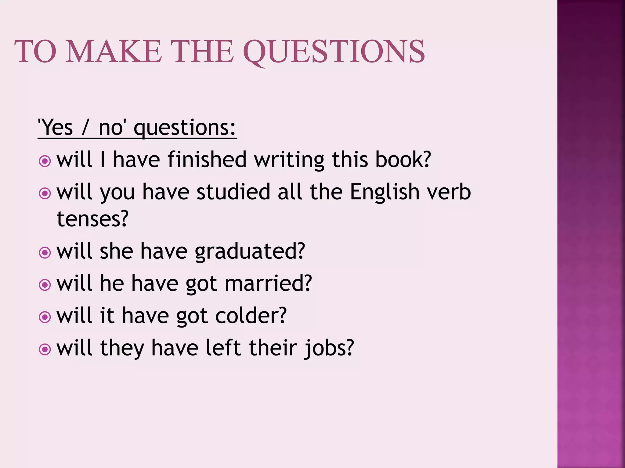 Future perfect tense | PPT