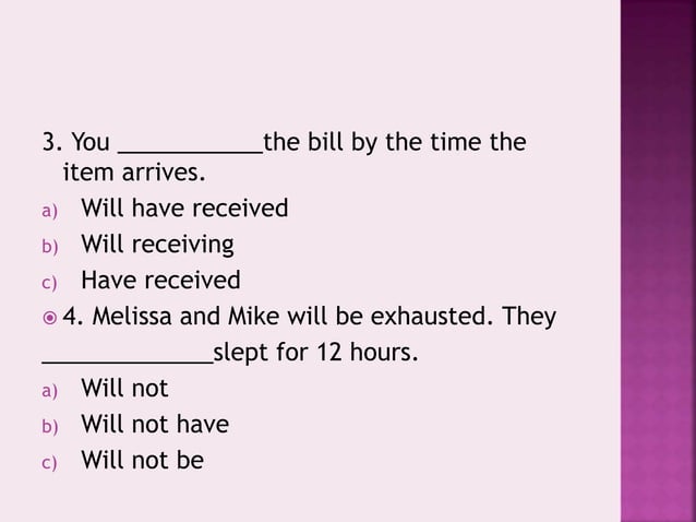 Future perfect tense | PPT