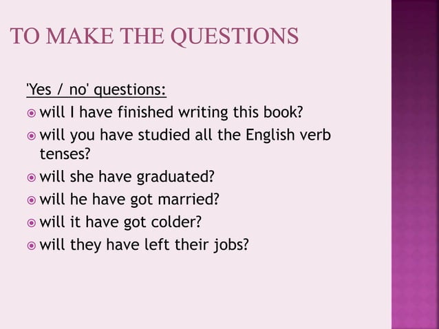 Future perfect tense | PPT