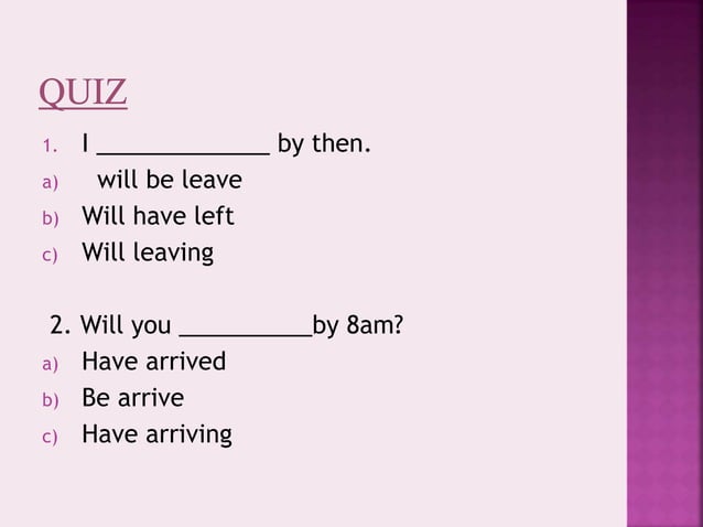 Future perfect tense | PPT