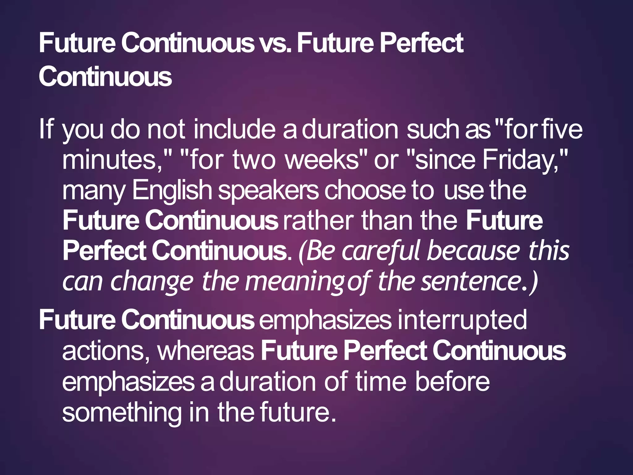 Future perfect continuous tense/ future perfect progressive tense | PPT