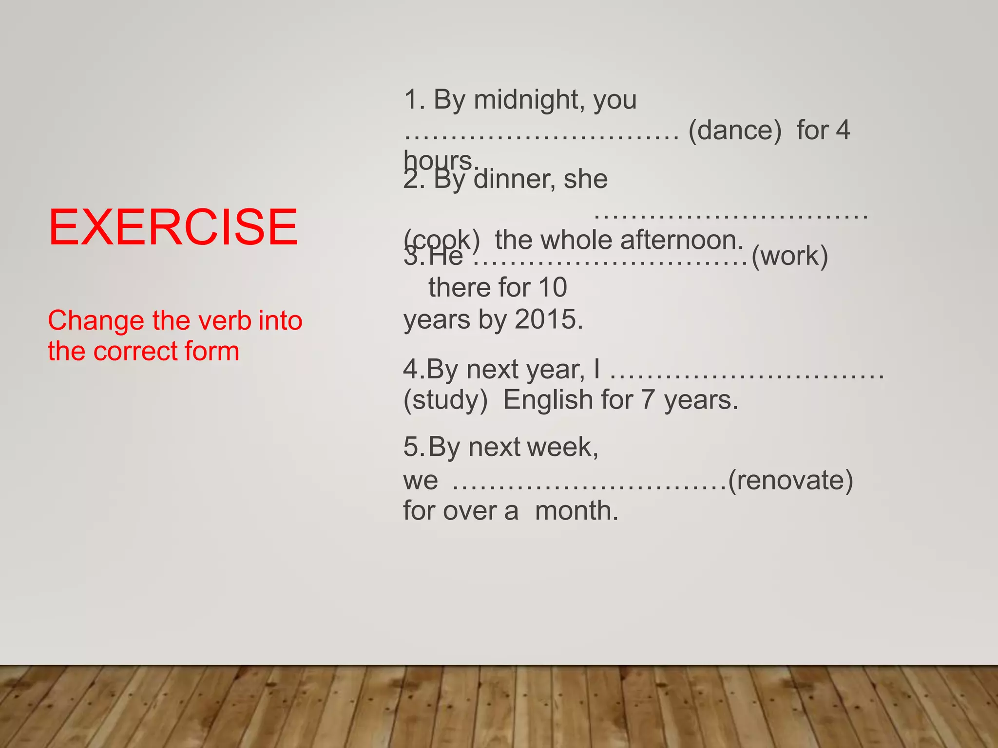 Future perfect continuous tense/ future perfect progressive tense | PPTX