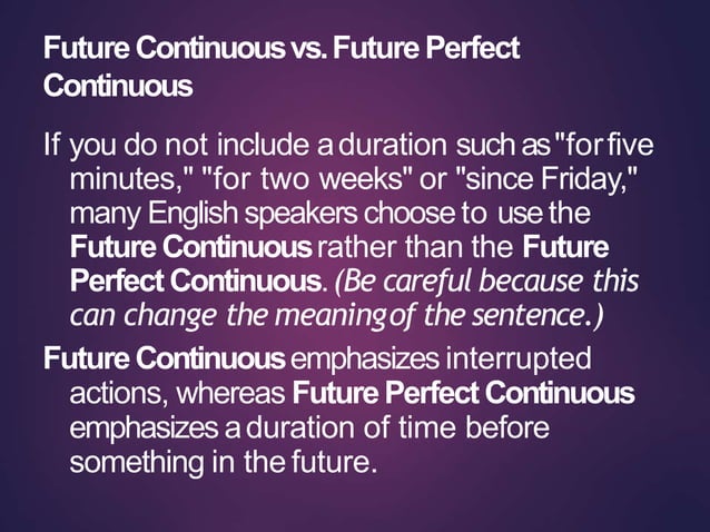 Future perfect continuous tense/ future perfect progressive tense | PPT
