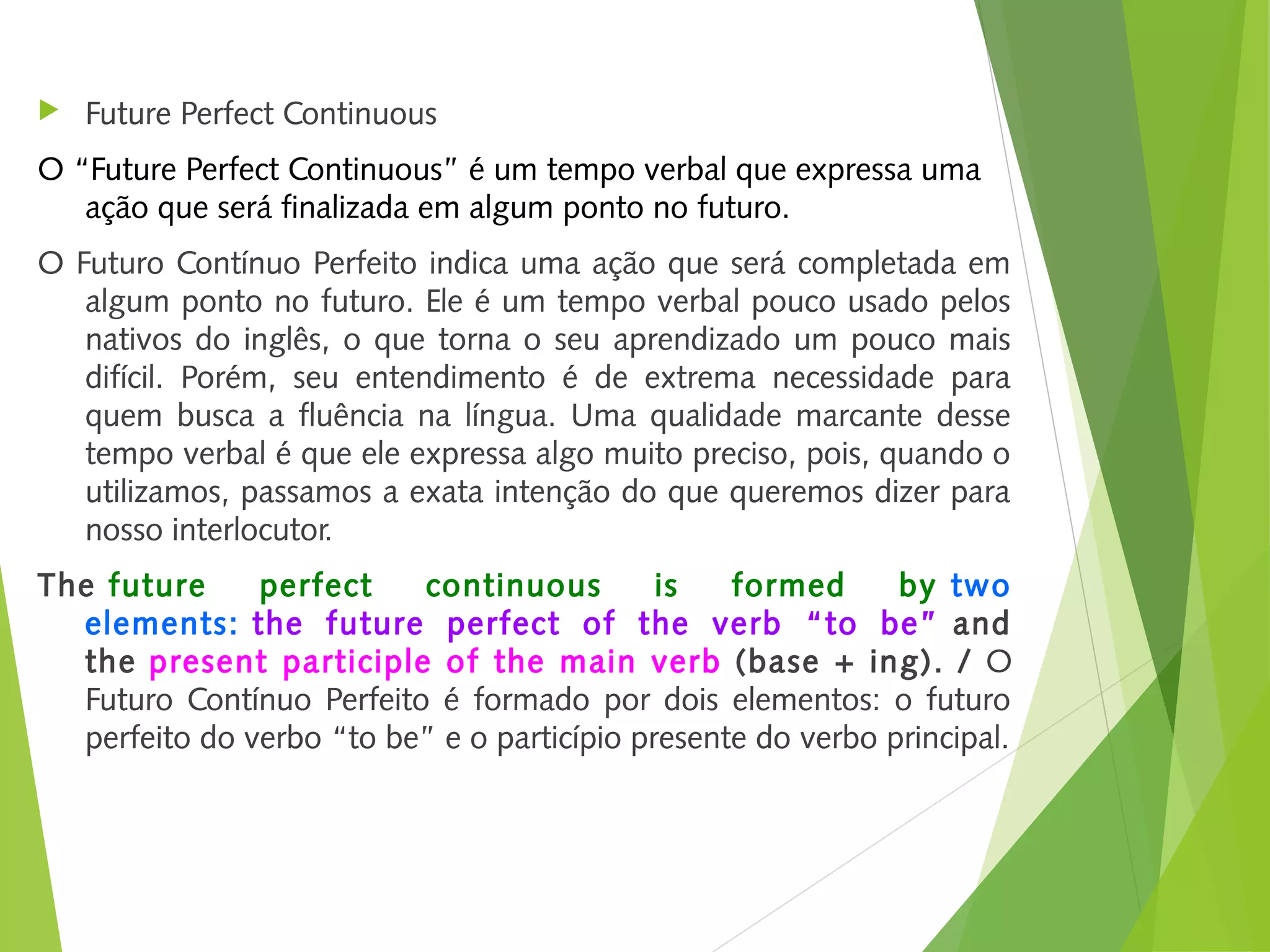 Future perfect continuous and modal verbs (past) | PPT