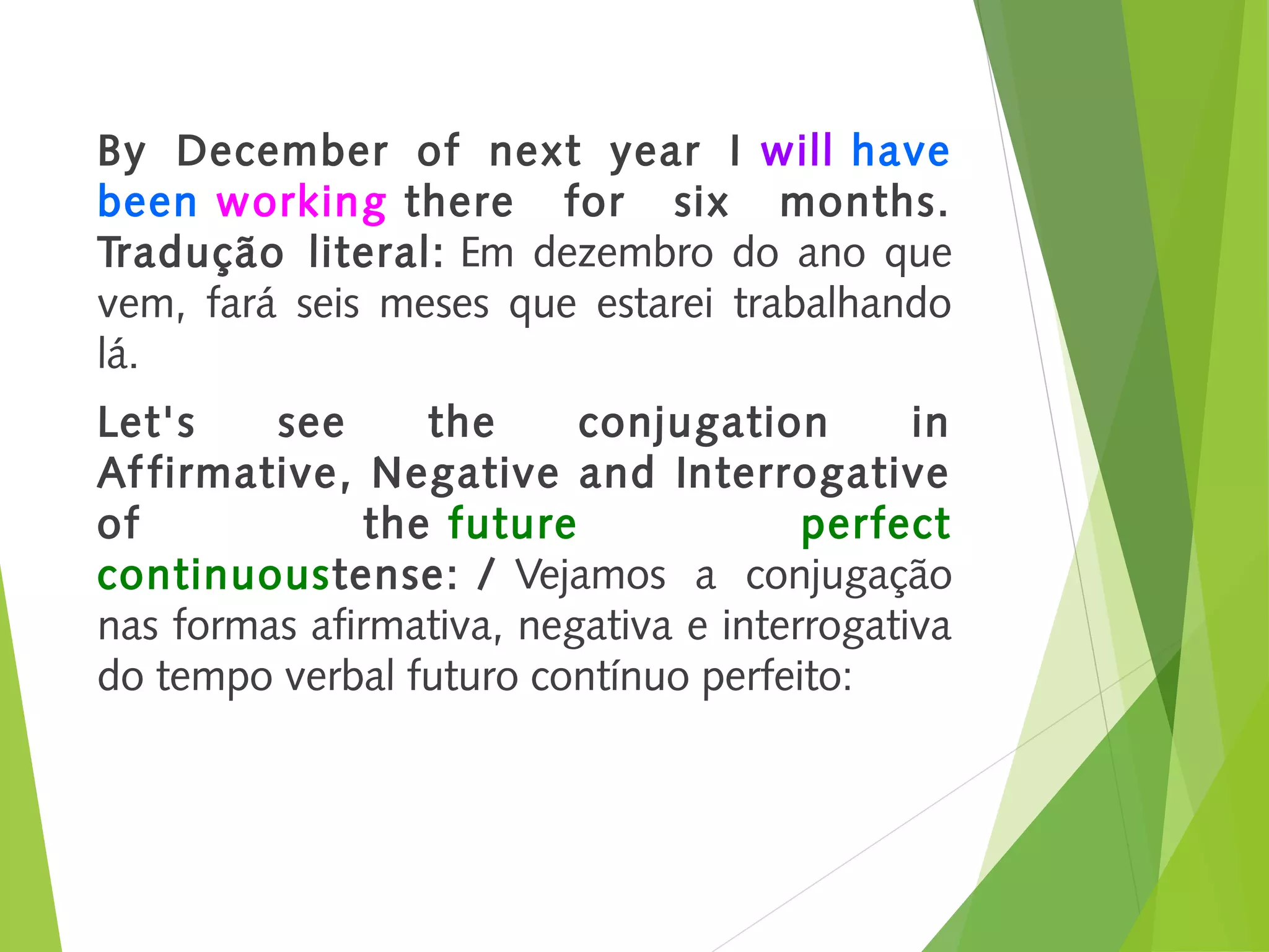 Future perfect continuous and modal verbs (past) | PPT