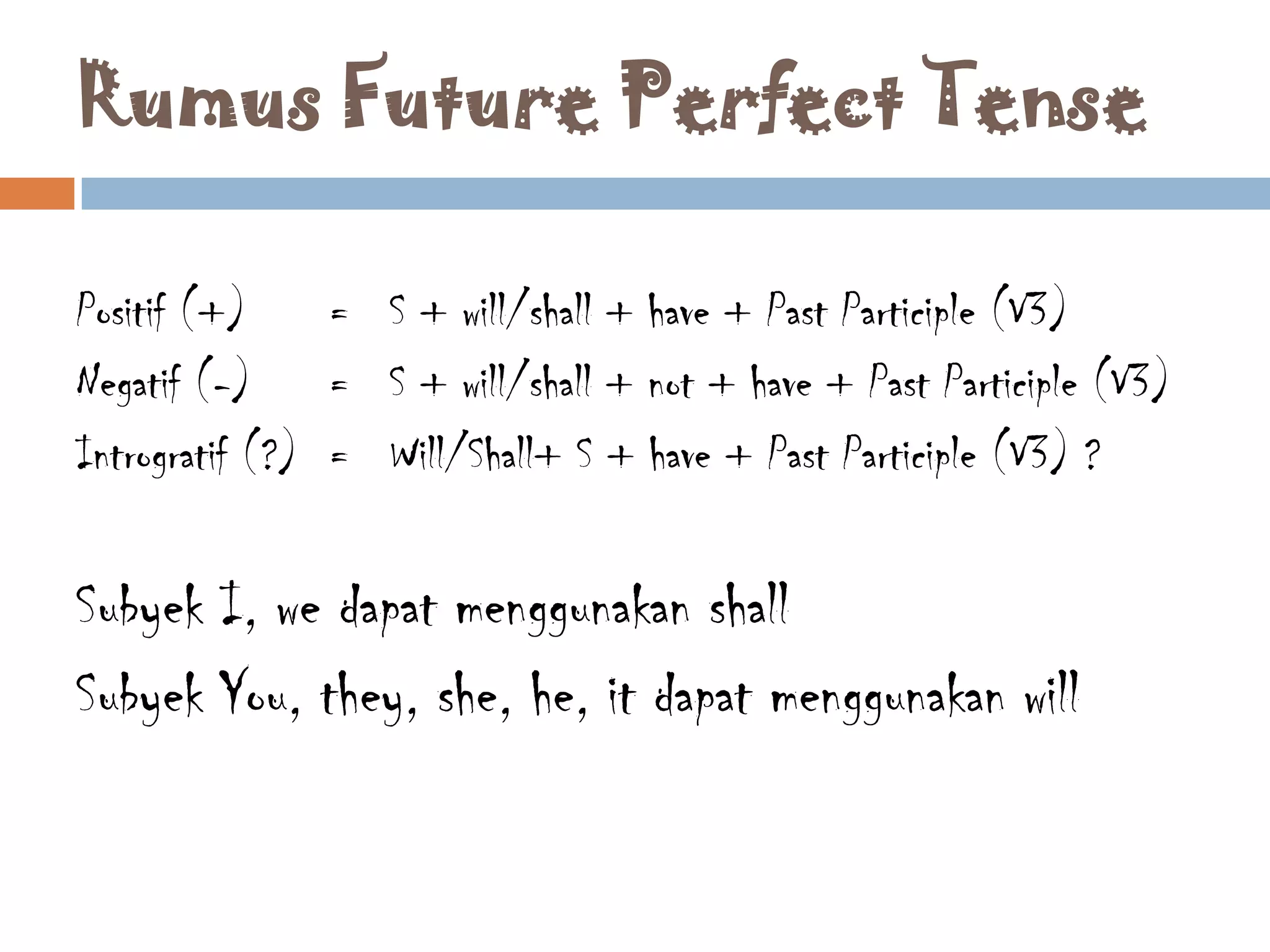 Future perfect tense | PPTX