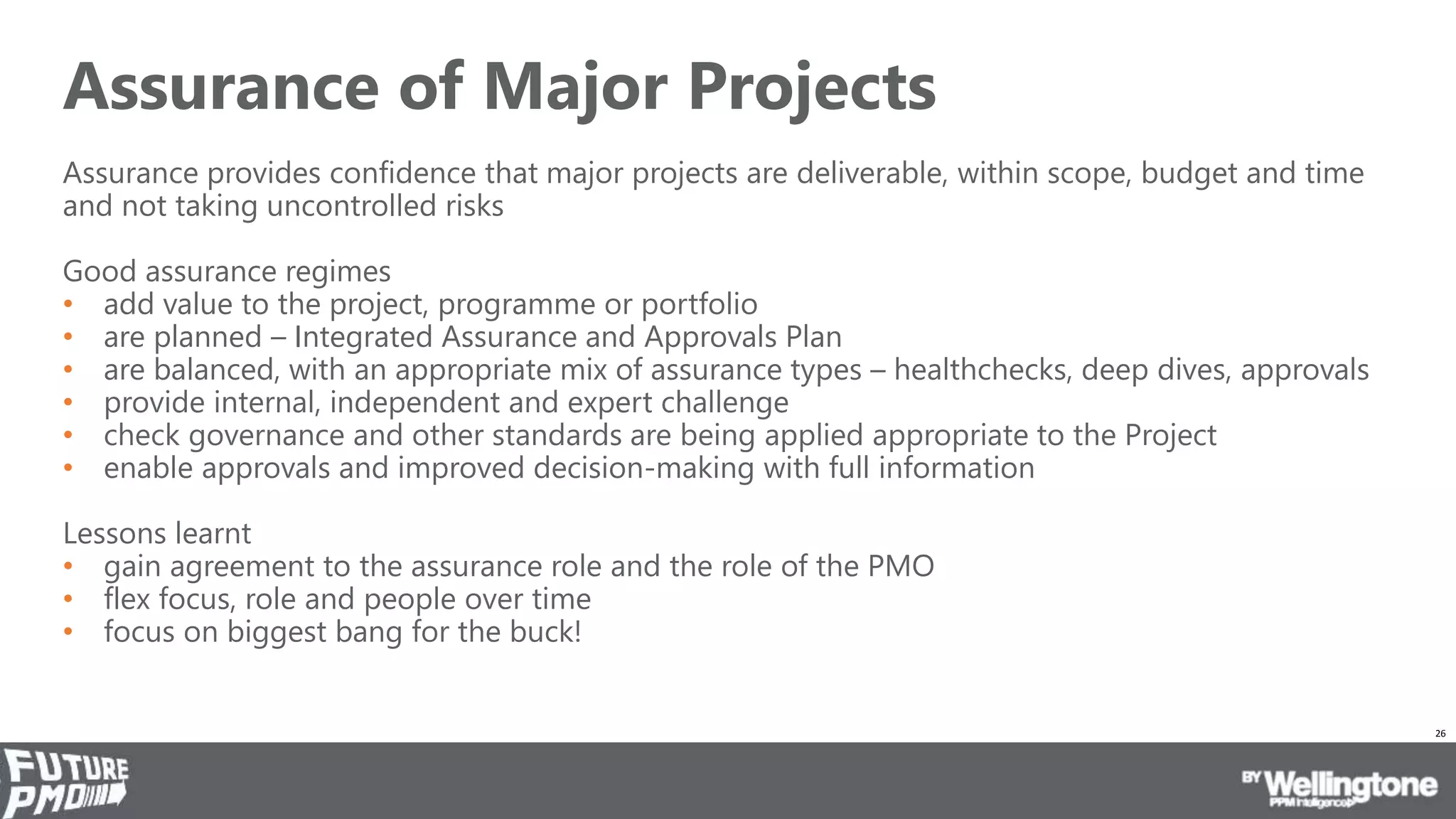 PMO Assurance of Major Projects - BBC, Ben Brownlee | PPTX
