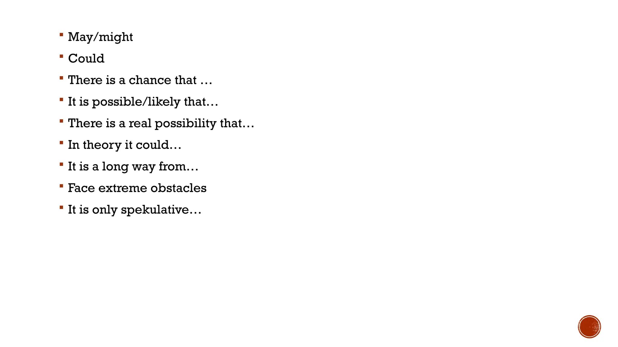 Future possibilities - phrases and expressions | PPTX