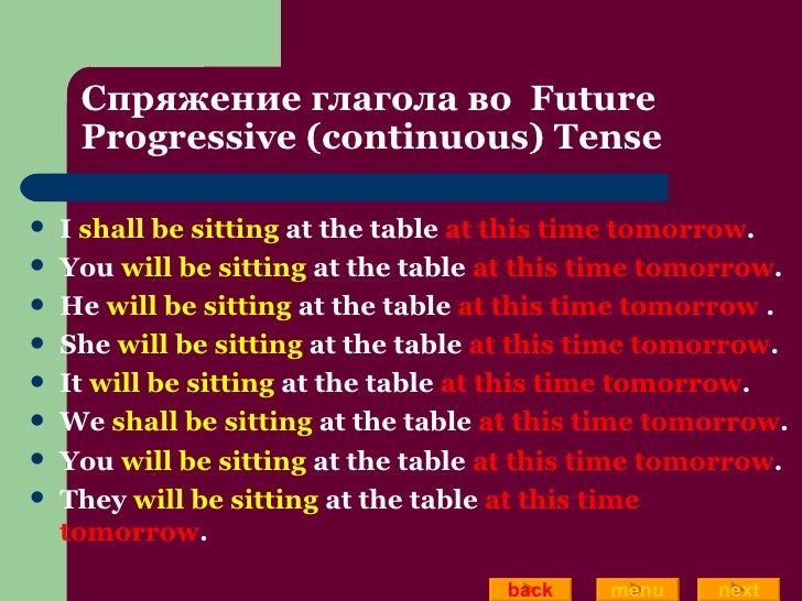Future Progressive Tense