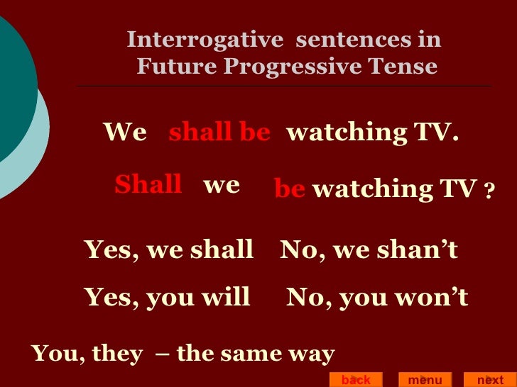 Future Progressive Tense