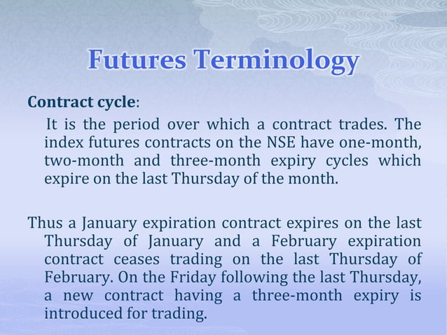 Futures and future contracts & trading mechanism of derivatives on ...