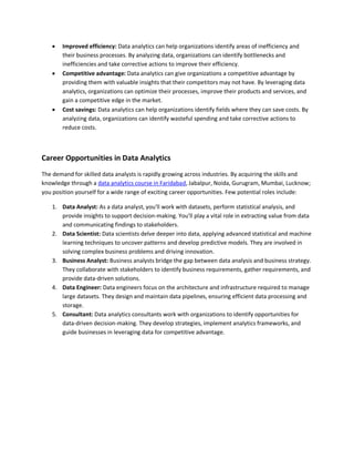 Future Scope of Data Analytics | PDF | Information Services Industry ...