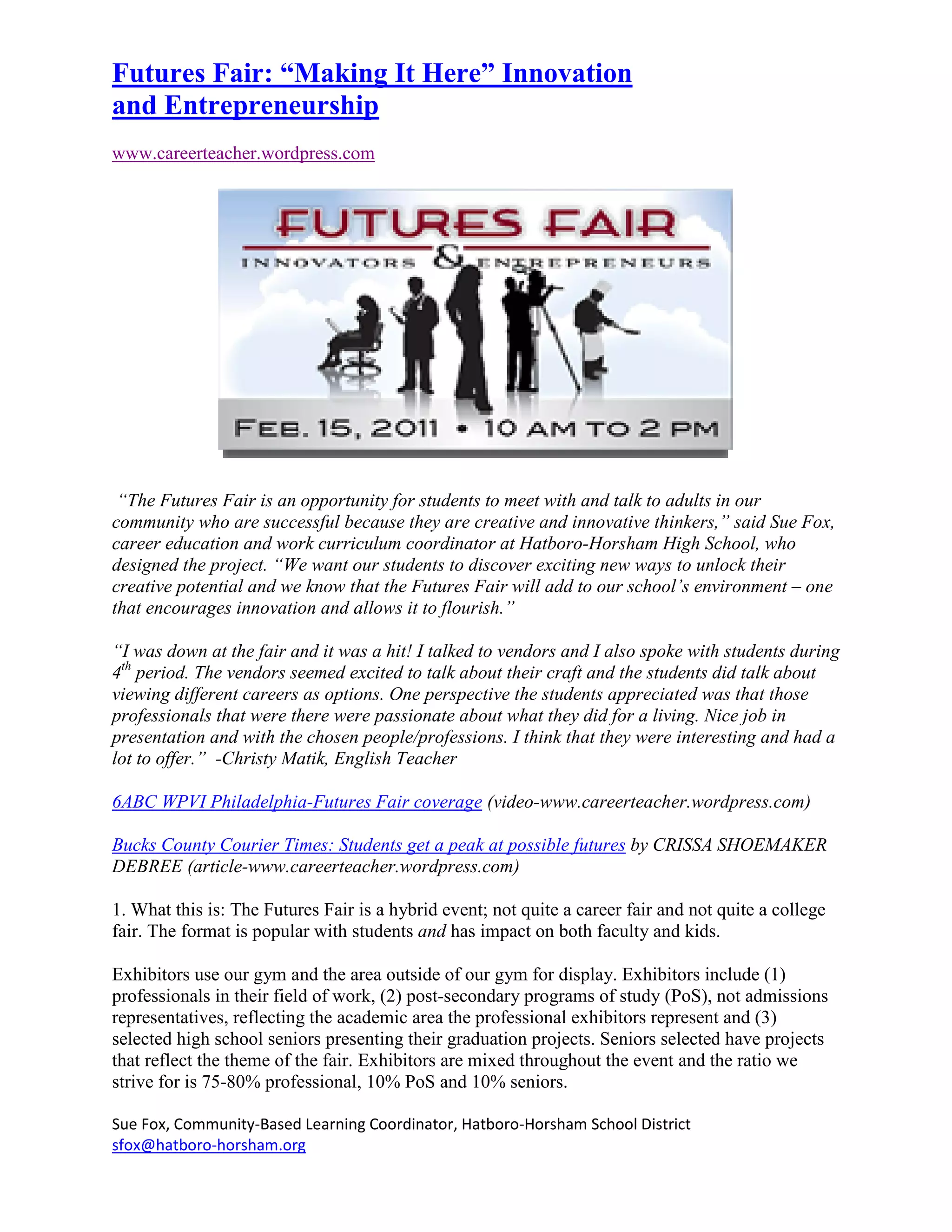 Futures fair handout ilc | PDF