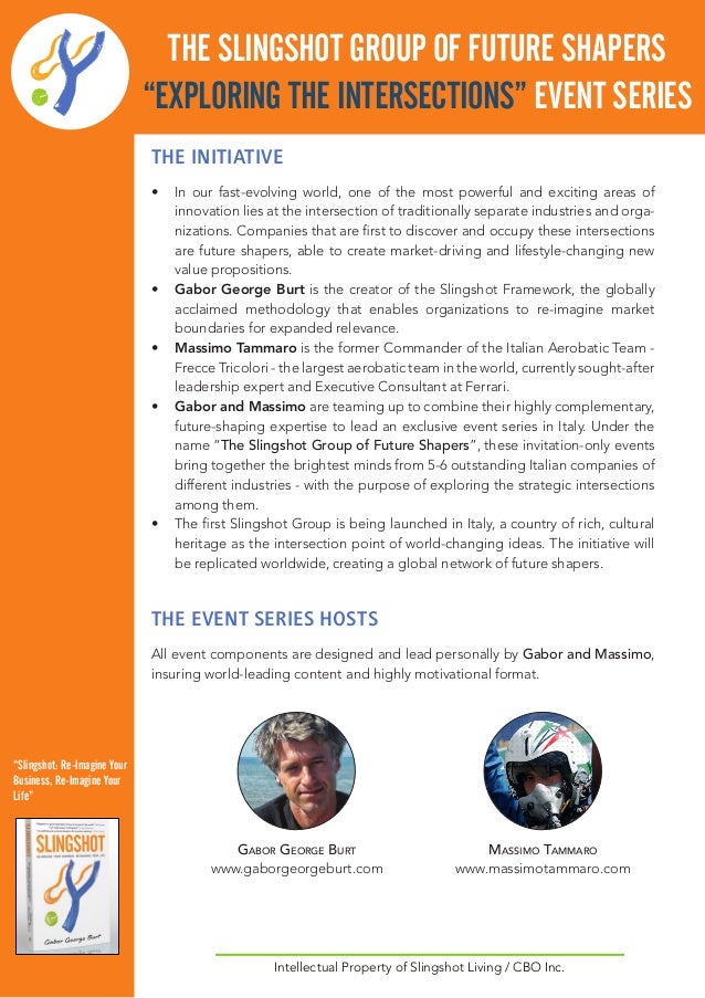 The Slingshot Group of Future Shapers: Exploring the Intersections