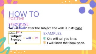 Explanation of the Future simple with will.pptx