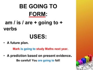 Future simple be going to - future continuous - future perfect simple ...