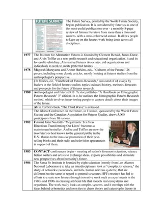 Futures Studies Timeline | PDF