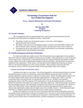 Future State for Lean Prod Dev by Ron Mascitelli Ame10.2 | PDF