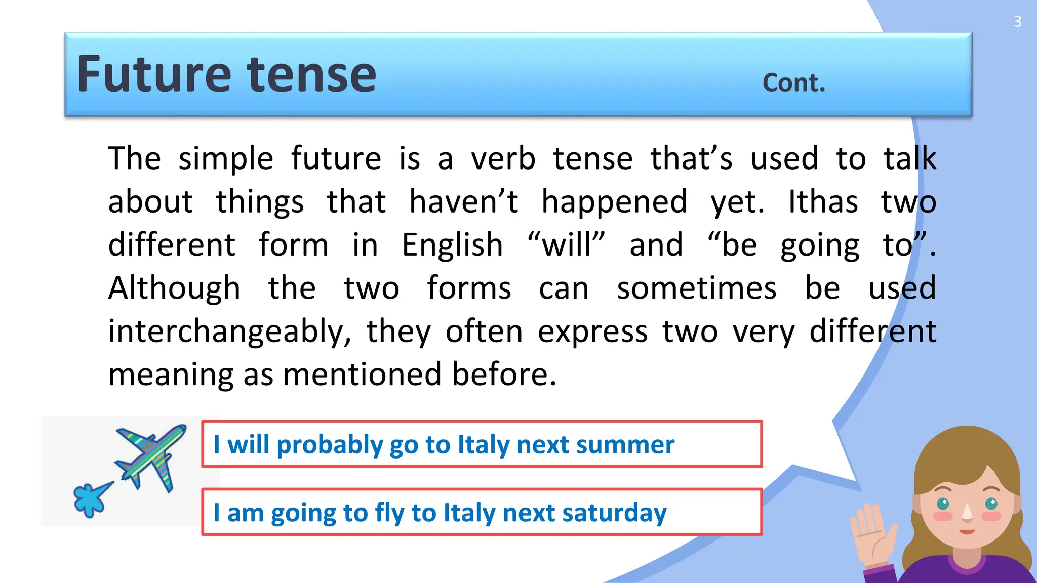 future tense information for English stu | PDF