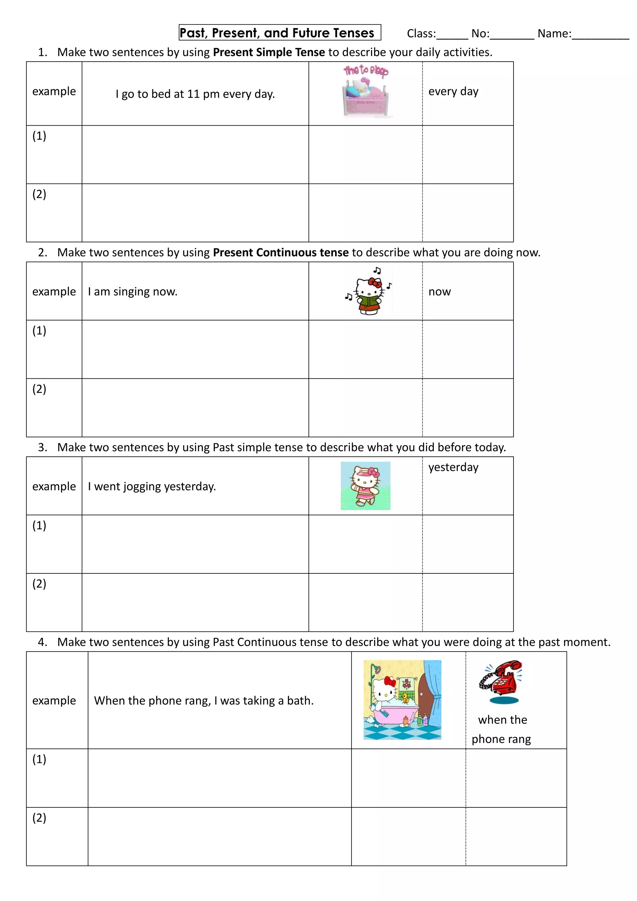 Past, Present, and Future tense | PDF