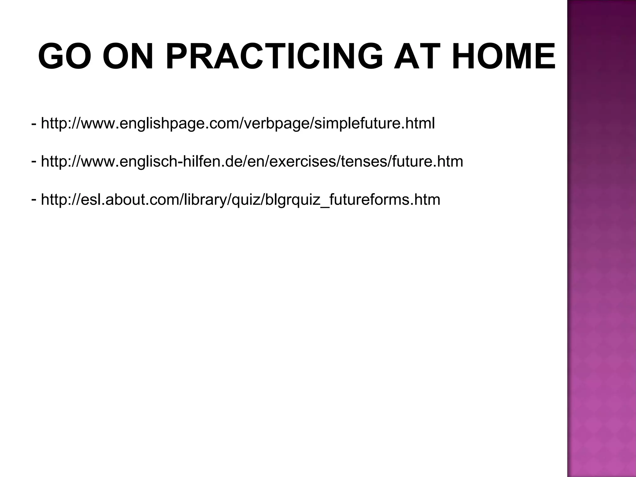Future tenses | PPT